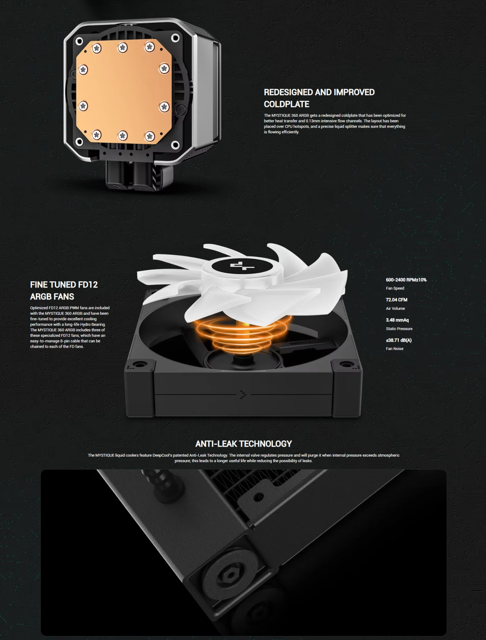 DeepCool MYSTIQUE 360 ARGB Liquid Cooler | Redline Technologies